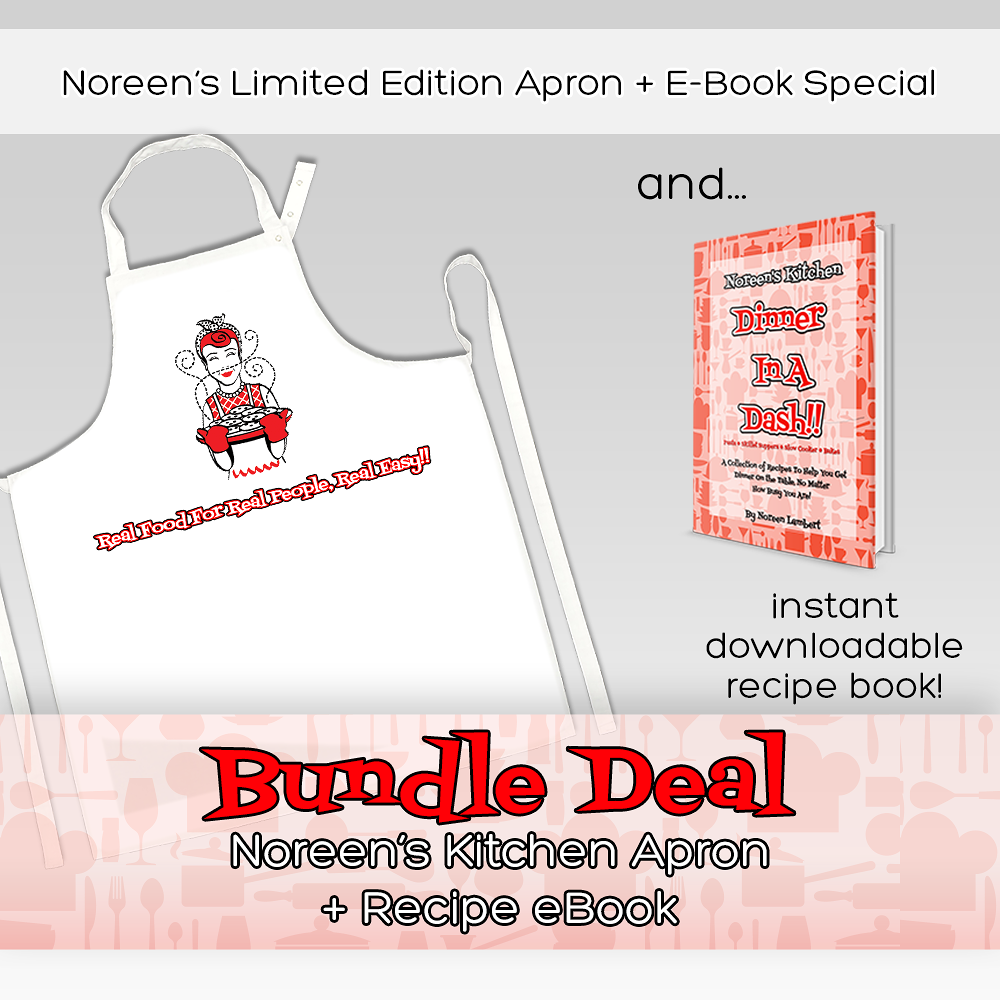 Noreen's Kitchen Dinner in a Dash Cookbook & Apron Bundle | robora